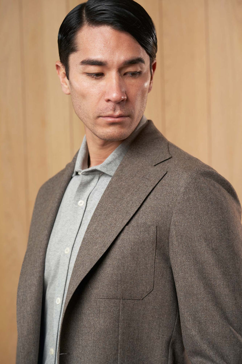 Saco Café Jaspeado | Estilo y Elegancia H&F